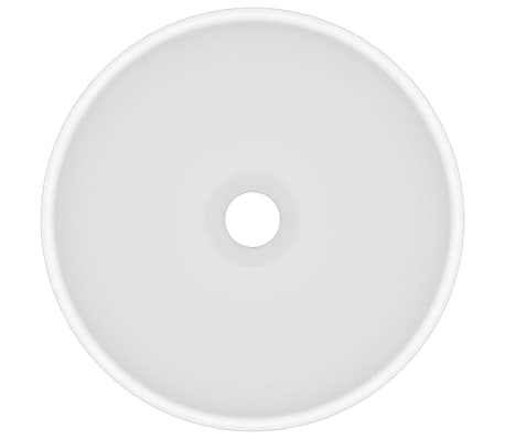 vidaXL Lyxigt runt handfat matt vit 32,5x14 cm keramik | vidaXL.se