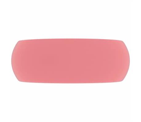 vidaXL Lyxigt runt handfat matt rosa 40x15 cm keramik
