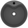 vidaXL Luxury Wash Basin with Overflow Matt Dark Grey 36x13 cm Ceramic ...