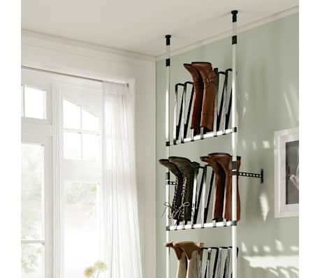 vidaXL Telescopic Boot Rack with Rods Aluminum | vidaXL.com