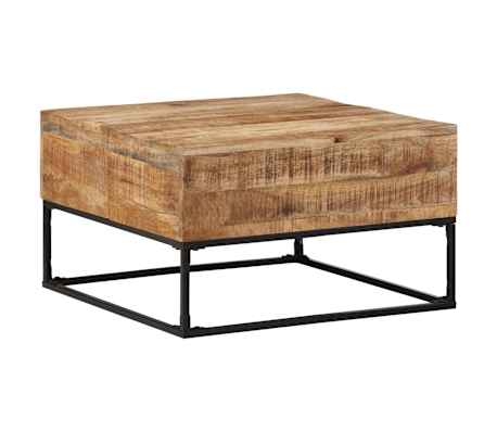 vidaXL Coffee Table 68x68x41 cm Rough Mango Wood | vidaXL.com.au
