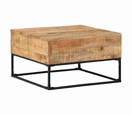 vidaXL Coffee Table 68x68x41 cm Rough Mango Wood | vidaXL.com.au