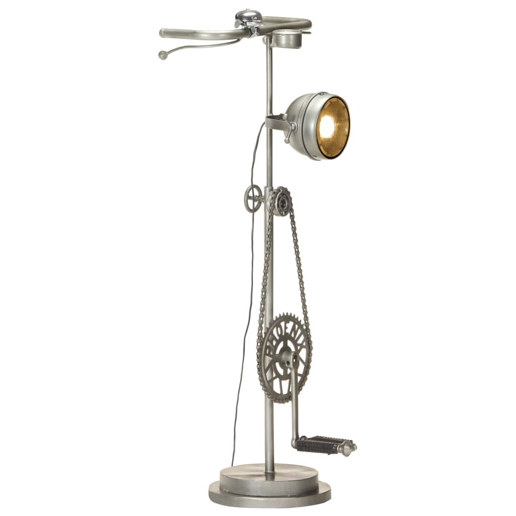 Lamp Aspect De Biciclet Lampadar De Podea Argintiu Cu Un Bec Lamp Aspect De Biciclet Lampadar De Podea Argintiu Cu Un Bec