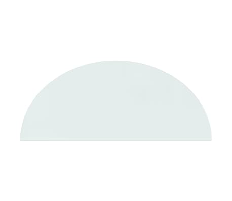 vidaXL Fireplace Glass Plate Half Round 1200x500 mm | vidaXL.ie