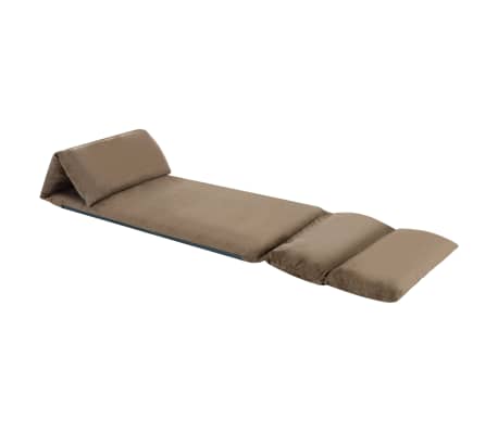 vidaXL Scaun de podea pliabil, gri taupe, microfibră | vidaXL.ro