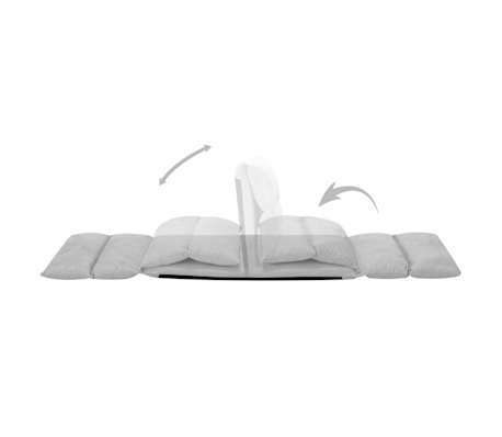 vidaXL Scaun de podea pliabil, gri deschis, microfibră | vidaXL.ro