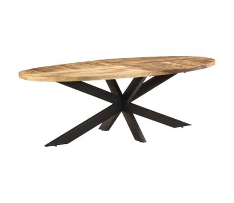 vidaXL Dining Table 240x100x75 cm Rough Mango Wood | vidaXL.ie