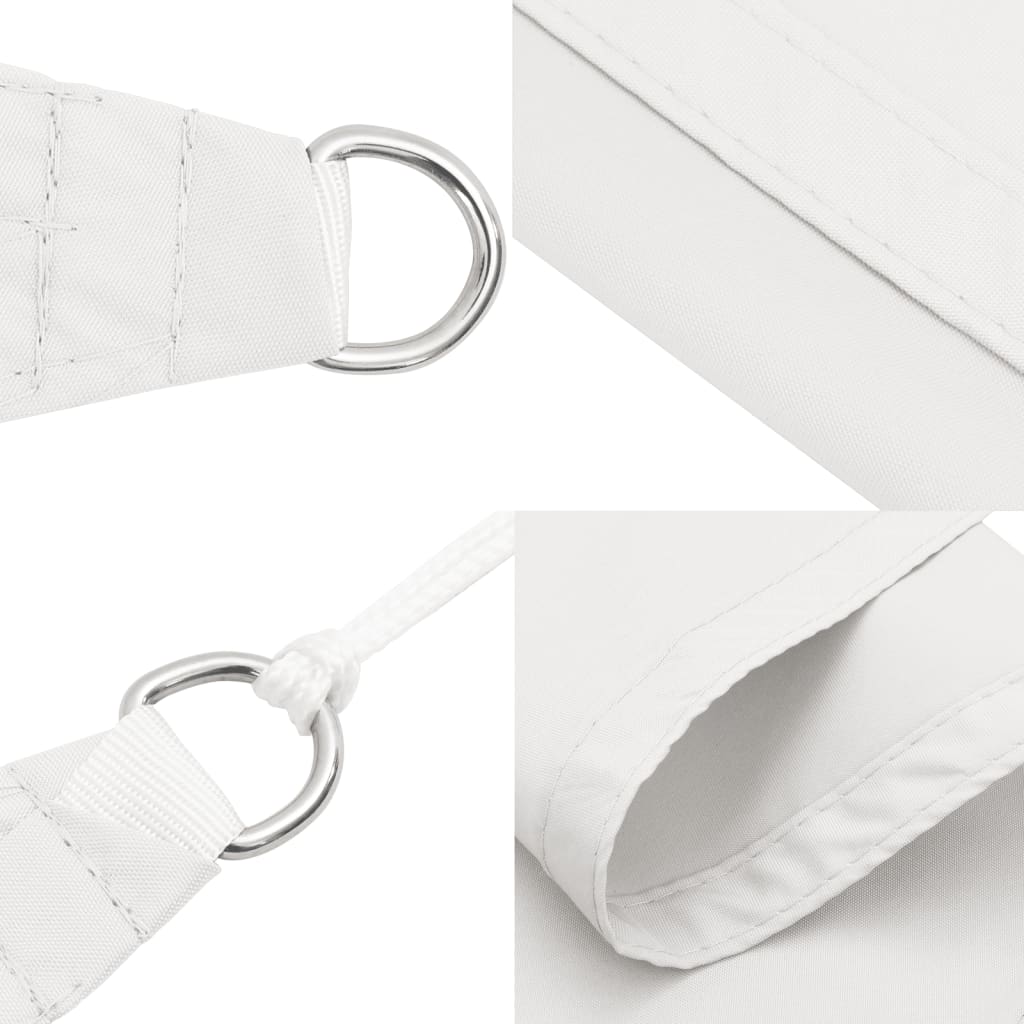 DUOKON Voile De Parasol Tissu Oxford Triangulaire 5x5x6 M Blanc