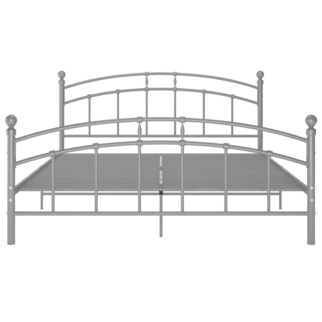 Bed Frame Grey Metal 140 200 Cm Home And Garden All Your Home