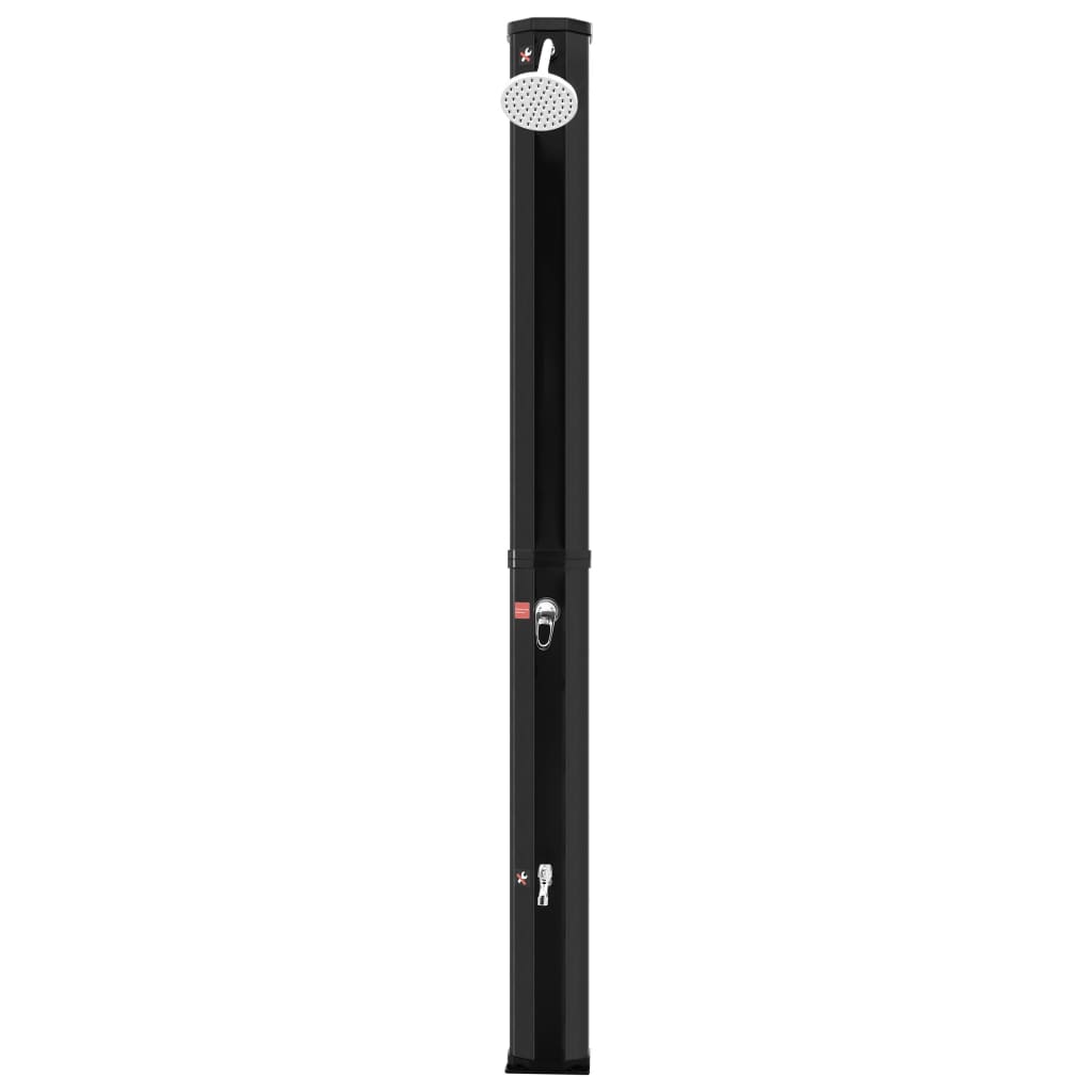 Outdoor Solar Shower With Shower Head And Faucet 35 L Black Home And