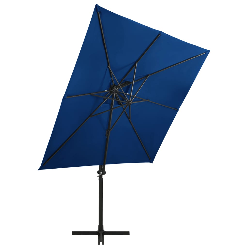 Ampelschirm Mit L ftung 250x250 Cm Azurblau Weddig
