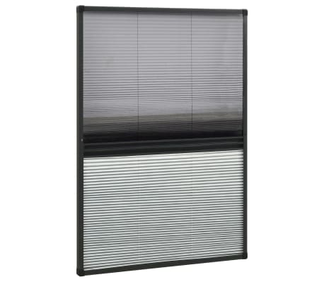 vidaXL Plisse Insect Screen for Windows Aluminium 80x120 cm with Shade ...