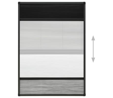 vidaXL Plisse Insect Screen for Windows Aluminium 80x120 cm with Shade ...