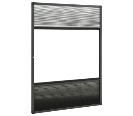 vidaXL Plisse Insect Screen for Windows Aluminium 80x120 cm with Shade ...