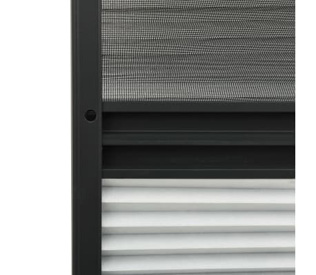 vidaXL Plisse Insect Screen for Windows Aluminium 80x120 cm with Shade ...