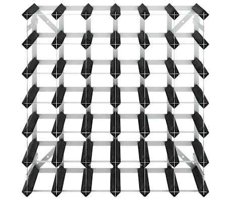 vidaXL Wine Rack for 42 Bottles Black Solid Pine Wood | vidaXL.com