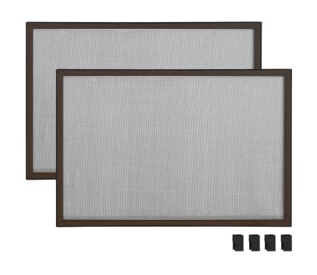 vidaXL Extendable Insect Screen for Windows Brown | vidaXL.com.au