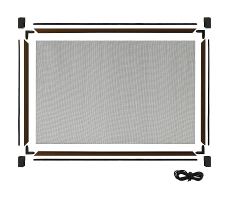 vidaXL Extendable Insect Screen for Windows Brown | vidaXL.com.au
