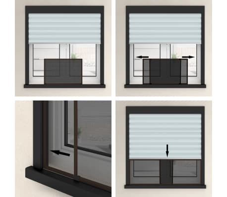 vidaXL Extendable Insect Screen for Windows Brown | vidaXL.com.au