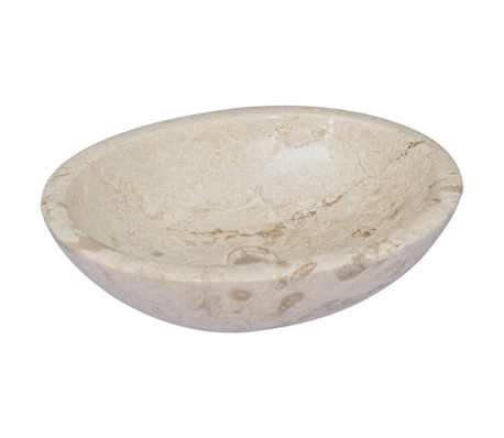 vidaXL Handfat gräddvit 53x40x15 cm marmor | vidaXL.se