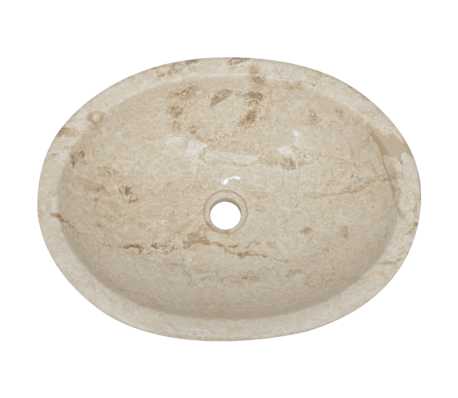 vidaXL Handfat gräddvit 53x40x15 cm marmor | vidaXL.se