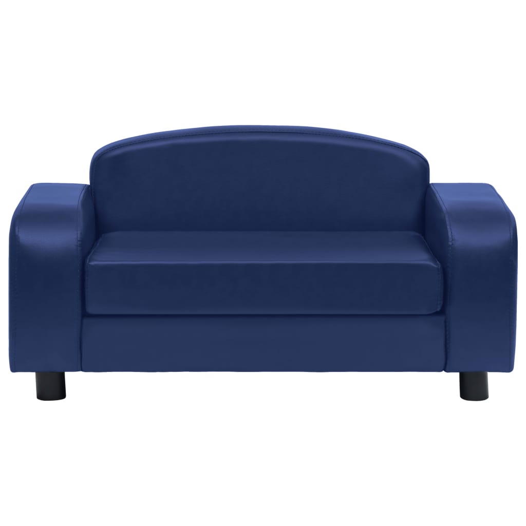 vidaXL Hundesofa Blau 80x50x40 cm Kunstleder