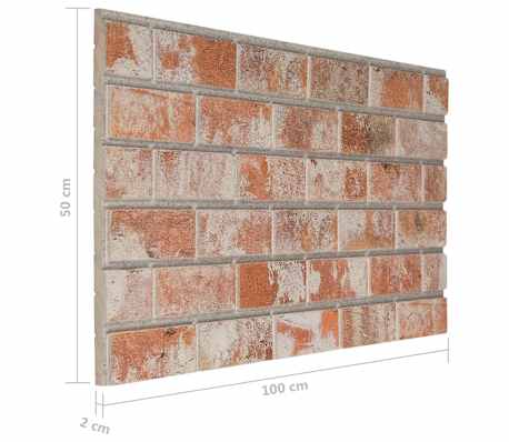 vidaXL 3D Wall Panels with Red Brick Design 10 pcs EPS | vidaXL.com