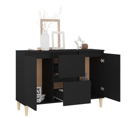vidaXL Sideboard Black 101x35x70 cm Engineered Wood | vidaXL.co.uk