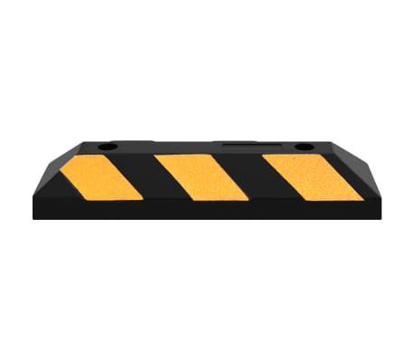 vidaXL Reflective Parking Blocks 2 pcs 56x15x10 cm Rubber | vidaXL.ie