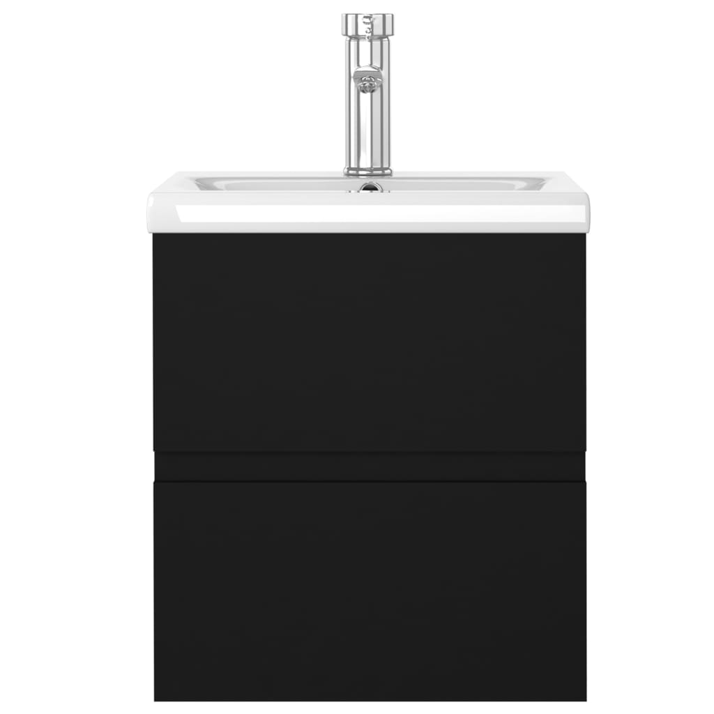 Sink Cabinet With Built in Basin Black Chipboard Home And Garden Sink Cabinet With Built in Basin Black Chipboard Home And Garden