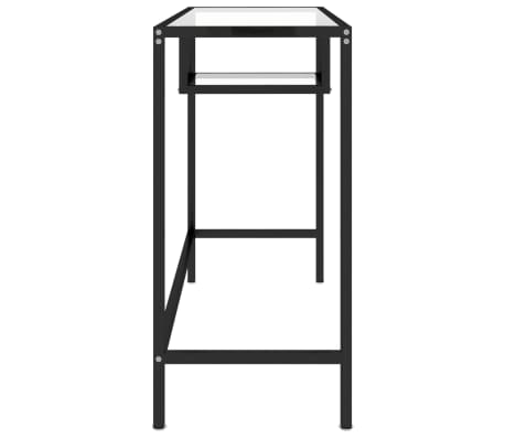 vidaXL Computer Desk Transparent 100x36x74 cm Glass | vidaXL.com.au