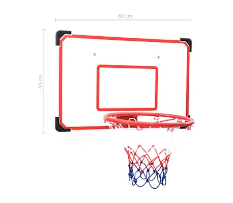 vidaXL Juego de canasta de baloncesto de pared 5 piezas | vidaXL.es