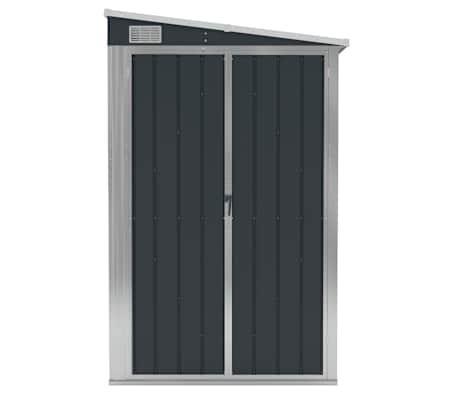 vidaXL Wall-mounted Garden Shed Anthracite 118x288x178 cm Steel ...