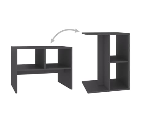 vidaXL Side Table Grey 60x40x45 cm Engineered Wood | vidaXL.com.au