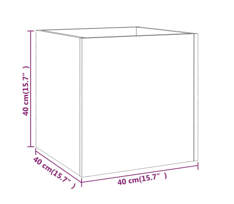 vidaXL Planter Box Concrete Grey 40x40x40 cm Engineered Wood | vidaXL.ie