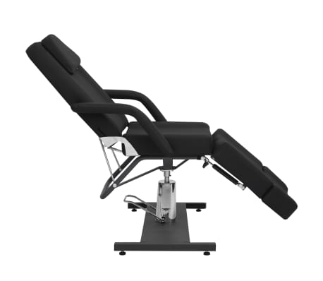 vidaXL Scaun tratament înfrumusețare, negru, 180x62x78 cm, piele eco ...