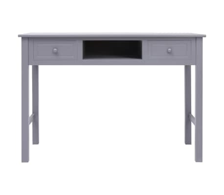 vidaXL Birou, gri, 108x45x76 cm, lemn masiv de paulownia | vidaXL.ro