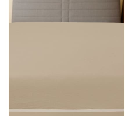 vidaXL Dra-på-lakan jersey taupe 140x200 cm bomull | vidaXL.se