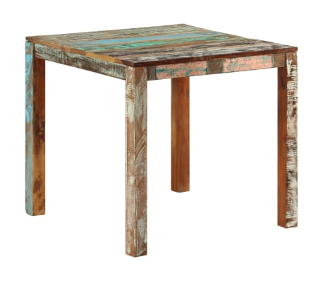 vidaXL Dining Table 82x80x76 cm Solid Reclaimed Wood | vidaXL.com.au