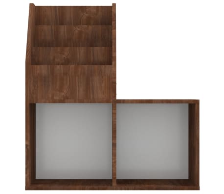 vidaXL Raft reviste copii, stejar maro, 71x30x78,5cm, lemn prelucrat ...