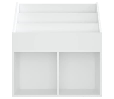 vidaXL Raft de reviste pentru copii, alb, 71x30x78,5cm, lemn prelucrat ...