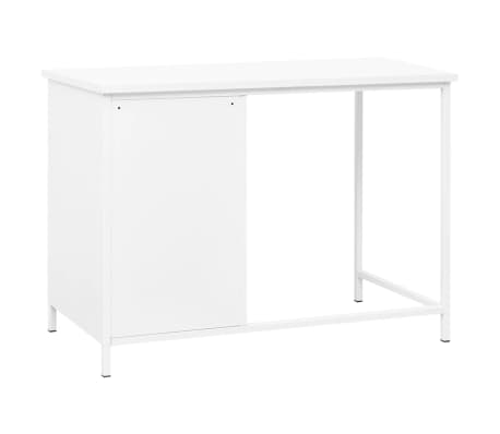 vidaXL Industrial Desk with Drawers White 105x52x75 cm Steel | vidaXL.co.uk