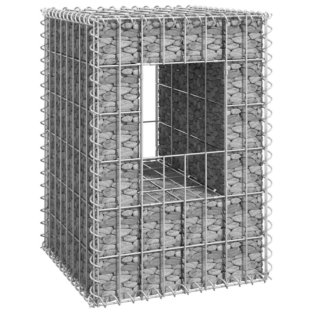 1/2x Gabion Basket Post Iron Outdoor Garden Basket Planter Multi Sizes ...