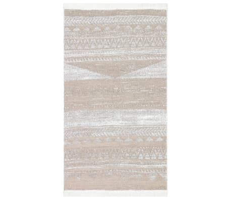 vidaXL Rug Beige 120x180 cm Cotton