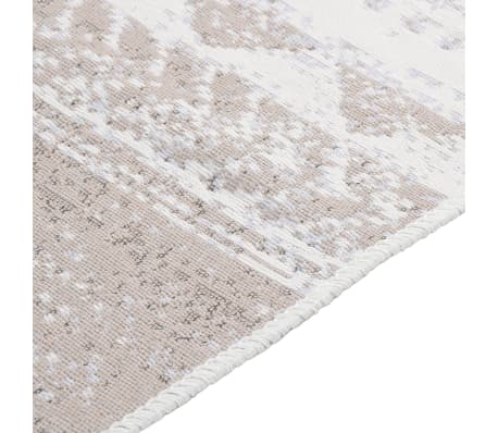 vidaXL Rug Beige 120x180 cm Cotton