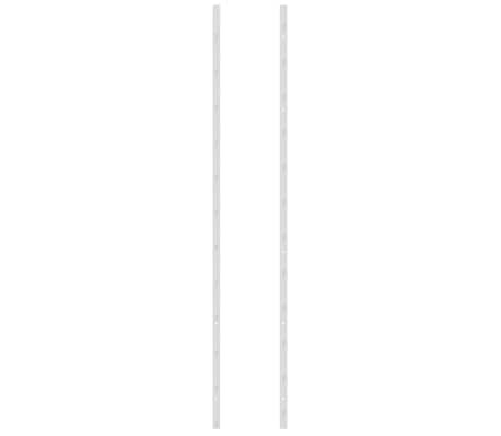 vidaXL Wall Mounted Wine Rack for 36 Bottles 2 pcs White Iron | vidaXL.com