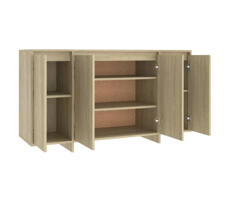 vidaXL Sideboard Sonoma Oak 135x41x75 cm Engineered Wood | vidaXL.com.au
