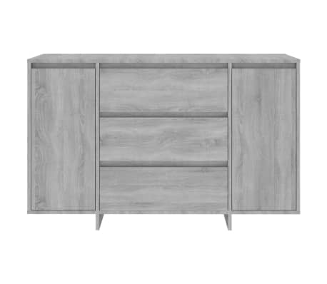 vidaXL Sideboard with 3 Drawers Grey Sonoma 120x41x75 cm Engineered ...