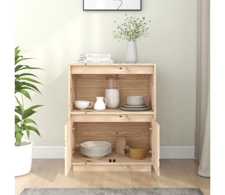 vidaXL Sideboard 60x34x75 cm Solid Wood Pine | vidaXL.com.au