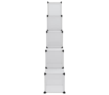 vidaXL Storage Cube Organizer with 15 Cubes and Doors Transparent PP ...